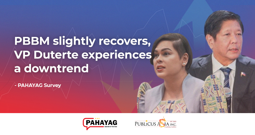 PBBM slightly recovers, VP Duterte experiences a downward trend ...